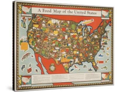 A Food Map of the United States Giclee Print at Art.com