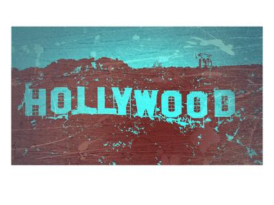 Hollywood Sign Art Print by NaxArt at Art.com